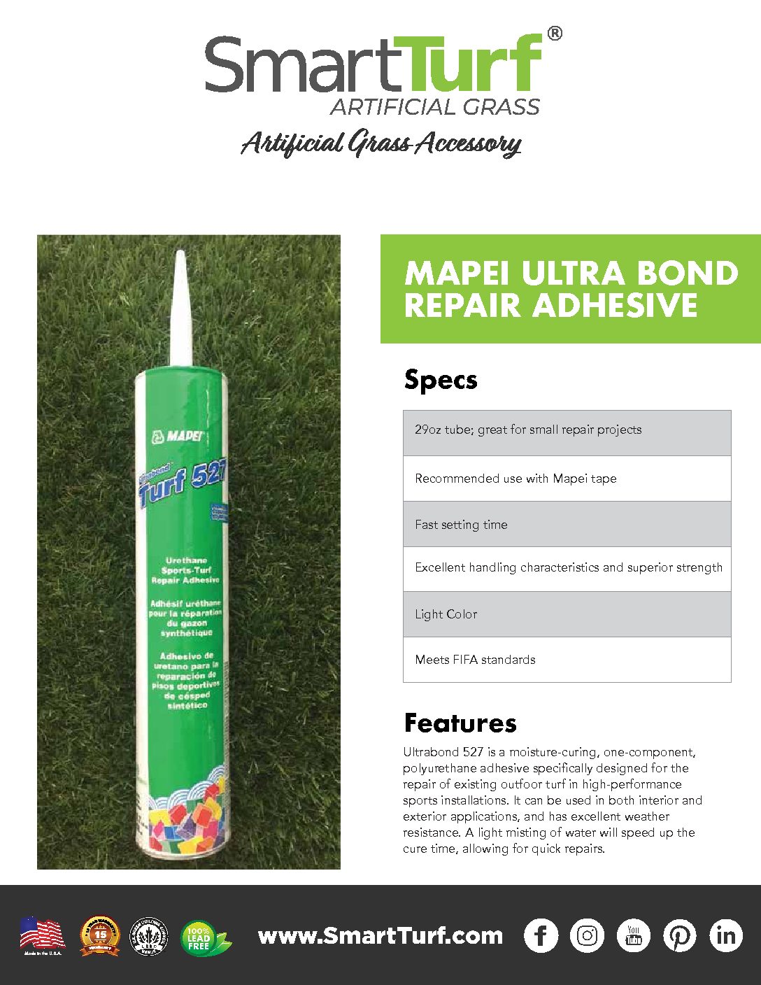 Mapei 29oz Ultra Bond Adhesive | Smart Turf® Artificial Grass